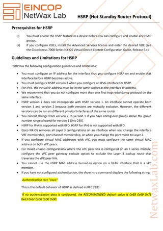 HSRP (hot standby router protocol) | PDF
