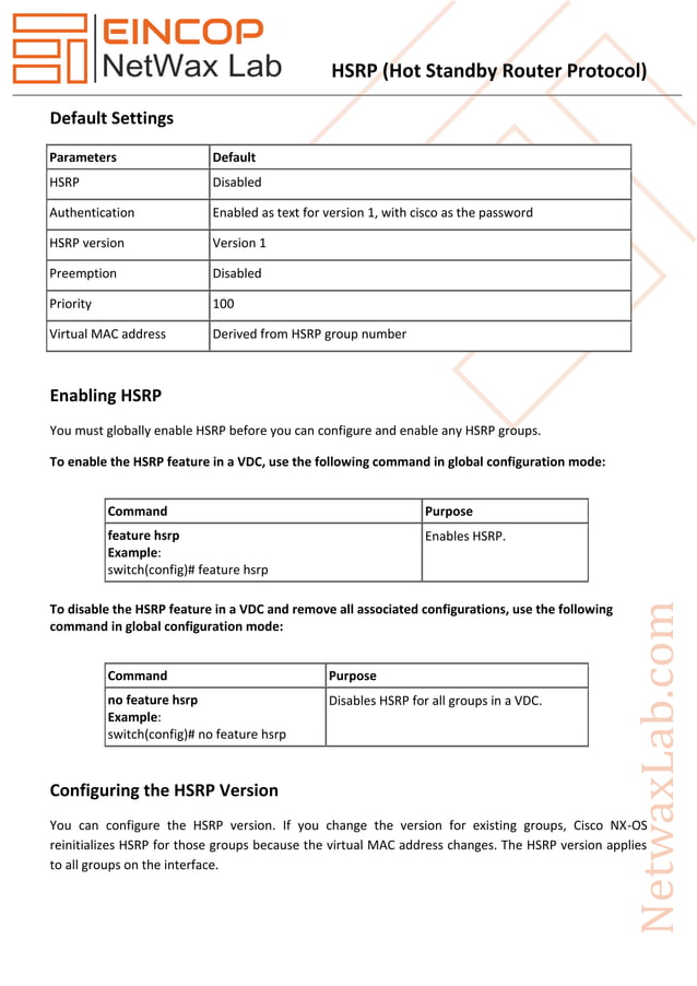 HSRP (hot standby router protocol) | PDF | Computer Networking | Computing