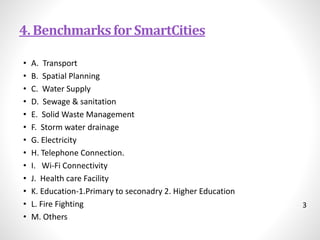 BENCHMARKS FOR SMART CITY | PPTX