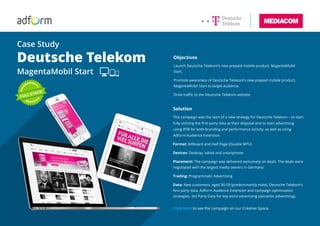 Adform and Deutsche Telekom Case Study | PDF