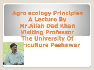 29 .Agro ecology principles A Presentation By Mr Allah Dad Khan | PPTX ...