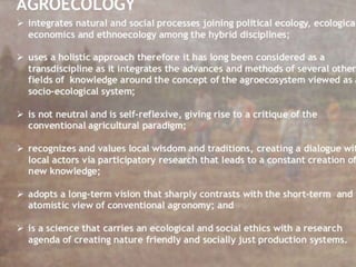 29 .Agro ecology principles A Presentation By Mr Allah Dad Khan | PPTX