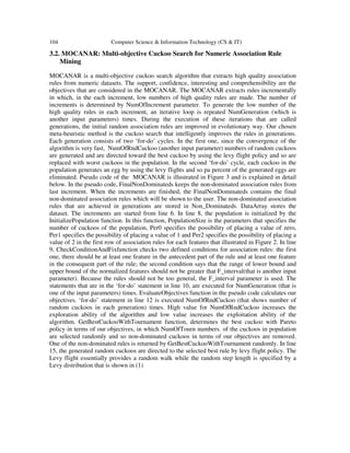 MOCANAR: A MULTI-OBJECTIVE CUCKOO SEARCH ALGORITHM FOR NUMERIC ASSOCIATION RULE DISCOVERY | PDF