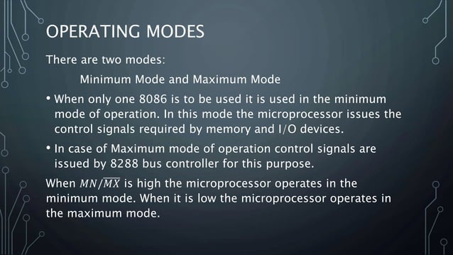 29. 8086 microprocessor pin diagram | PPTX