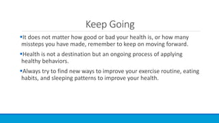 Keep moving forwards on your health | PPT