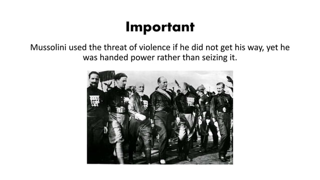 REVISION IGCSE CAMBRIDGE HISTORY: MARCH ON ROME | PPT REVISION IGCSE CAMBRIDGE HISTORY: MARCH ON ROME | PPT