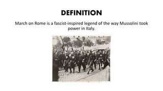 REVISION IGCSE CAMBRIDGE HISTORY: MARCH ON ROME | PPTX