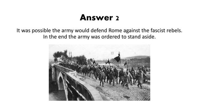 REVISION IGCSE CAMBRIDGE HISTORY: MARCH ON ROME | PPT REVISION IGCSE CAMBRIDGE HISTORY: MARCH ON ROME | PPT