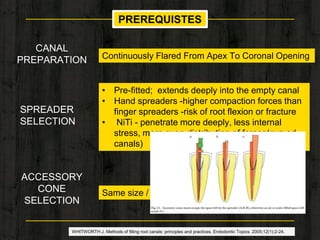 TECHNIQUES OF OBTURATION | PPTX