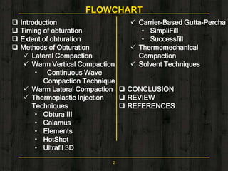 TECHNIQUES OF OBTURATION | PPTX