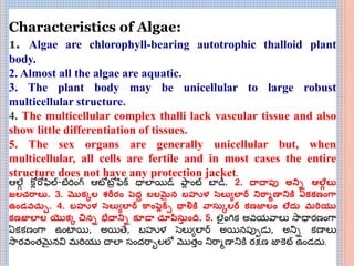 Algae general characters | PPTX