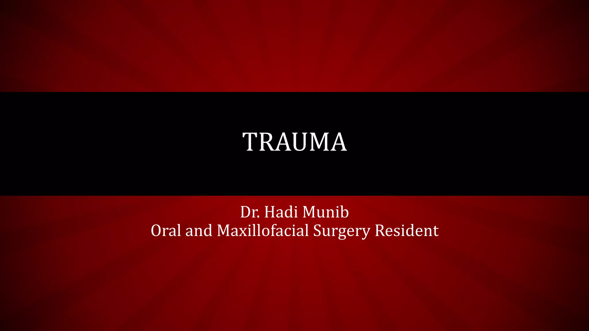 Radiographic Features of Head and Neck Trauma | PPTX