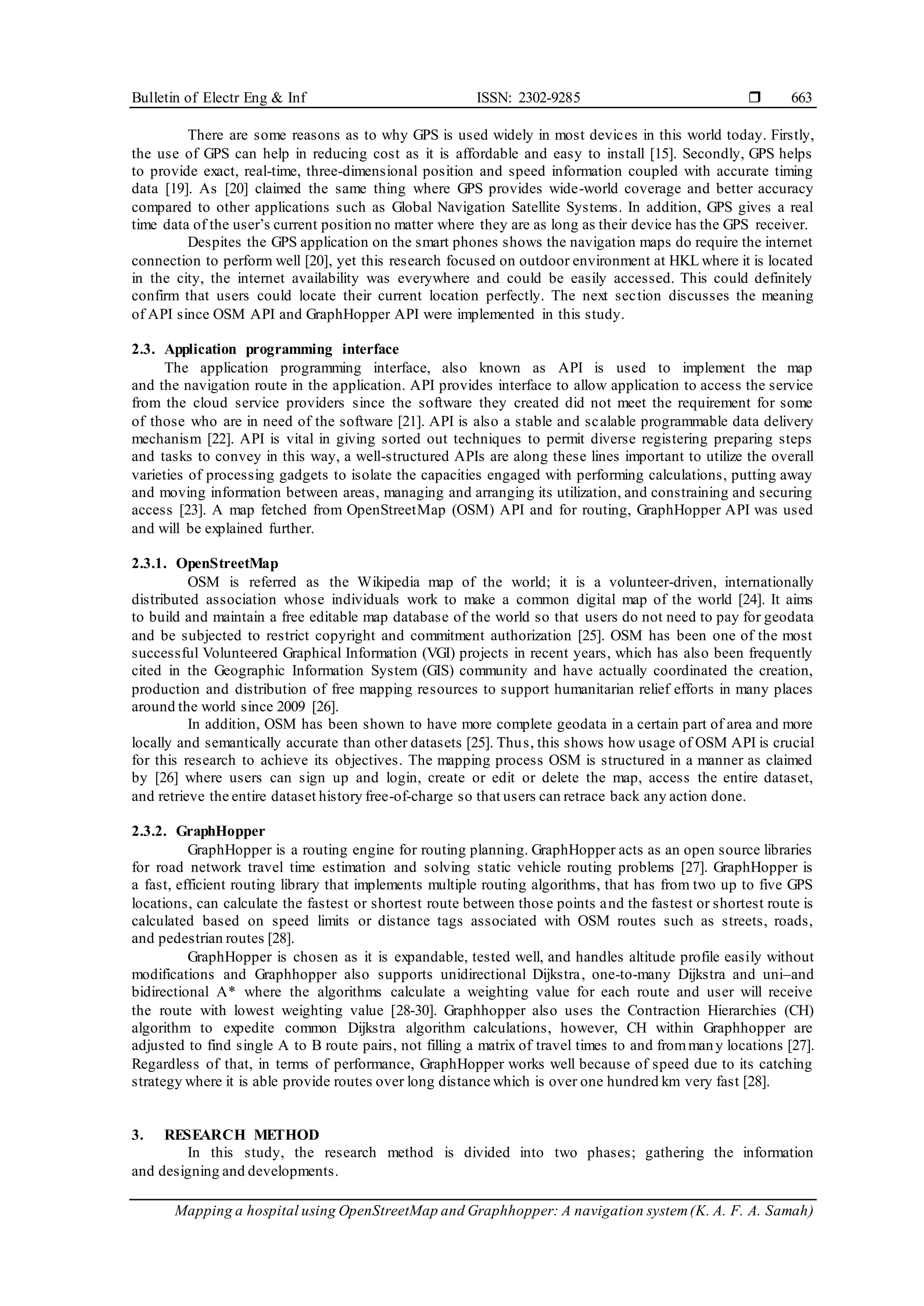 Mapping a hospital using OpenStreetMap and Graphhopper: A navigation system | PDF