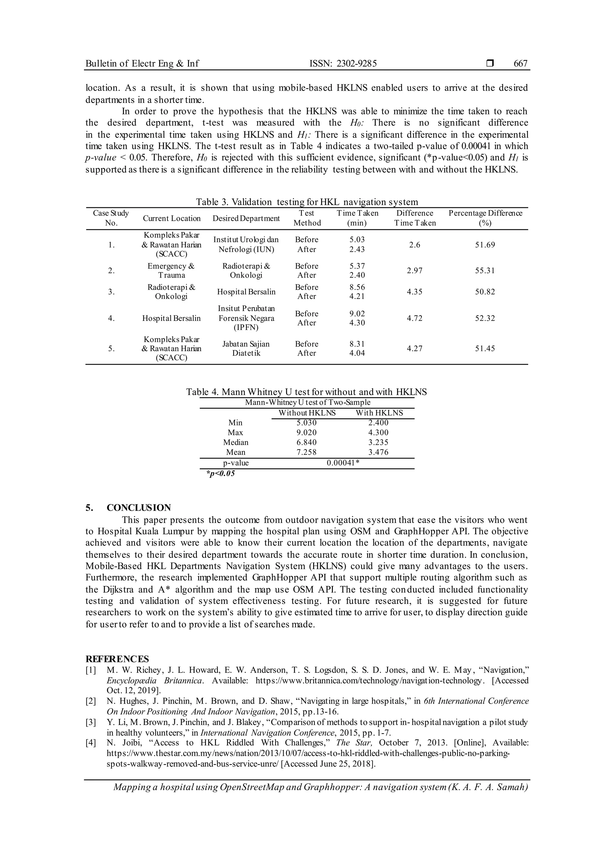 Mapping a hospital using OpenStreetMap and Graphhopper: A navigation system | PDF