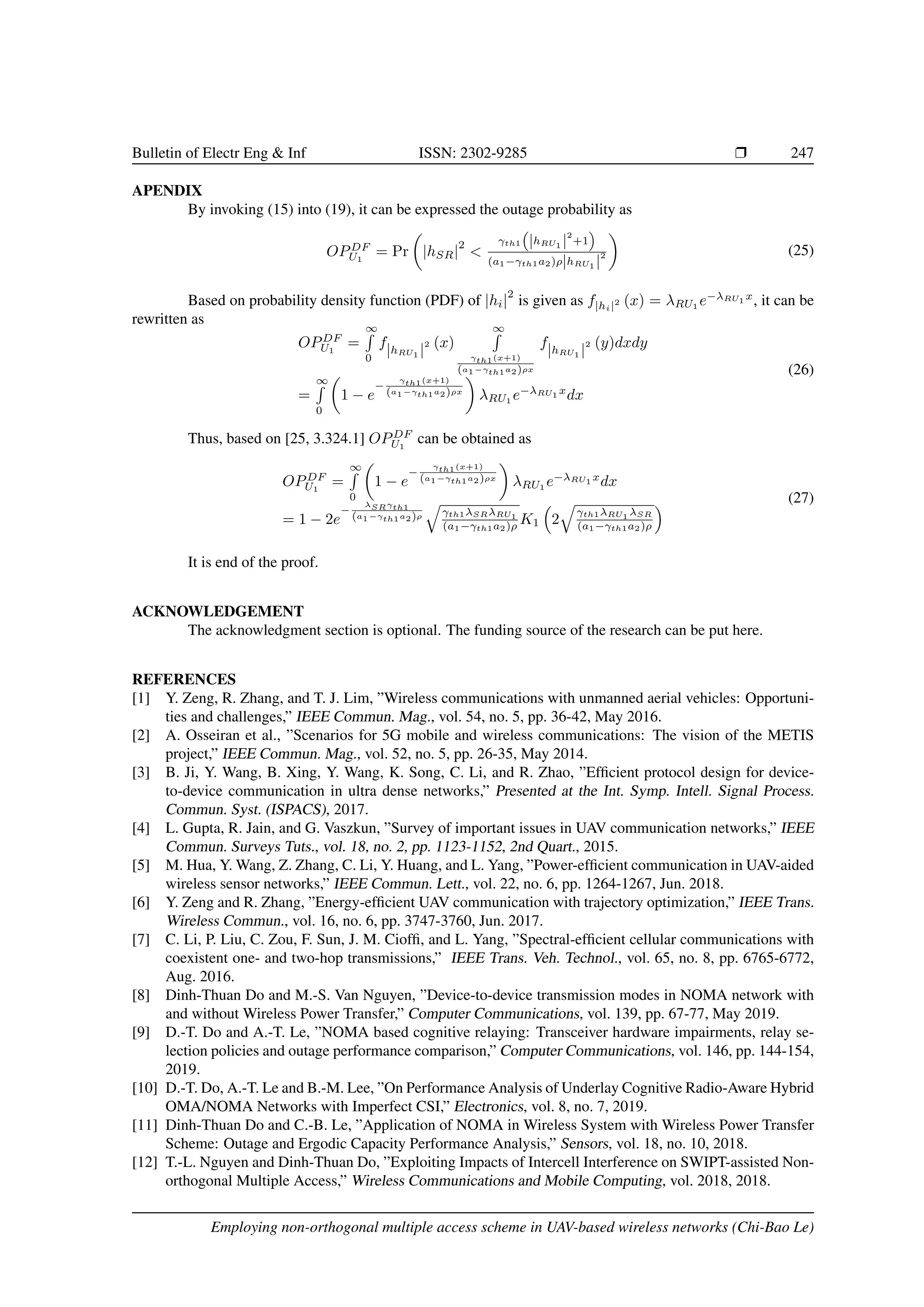 Employing non-orthogonal multiple access scheme in UAV-based wireless networks | PDF
