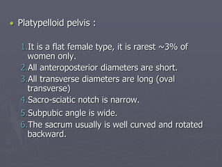 Anatomy of the bony pelvis With all types | PPT