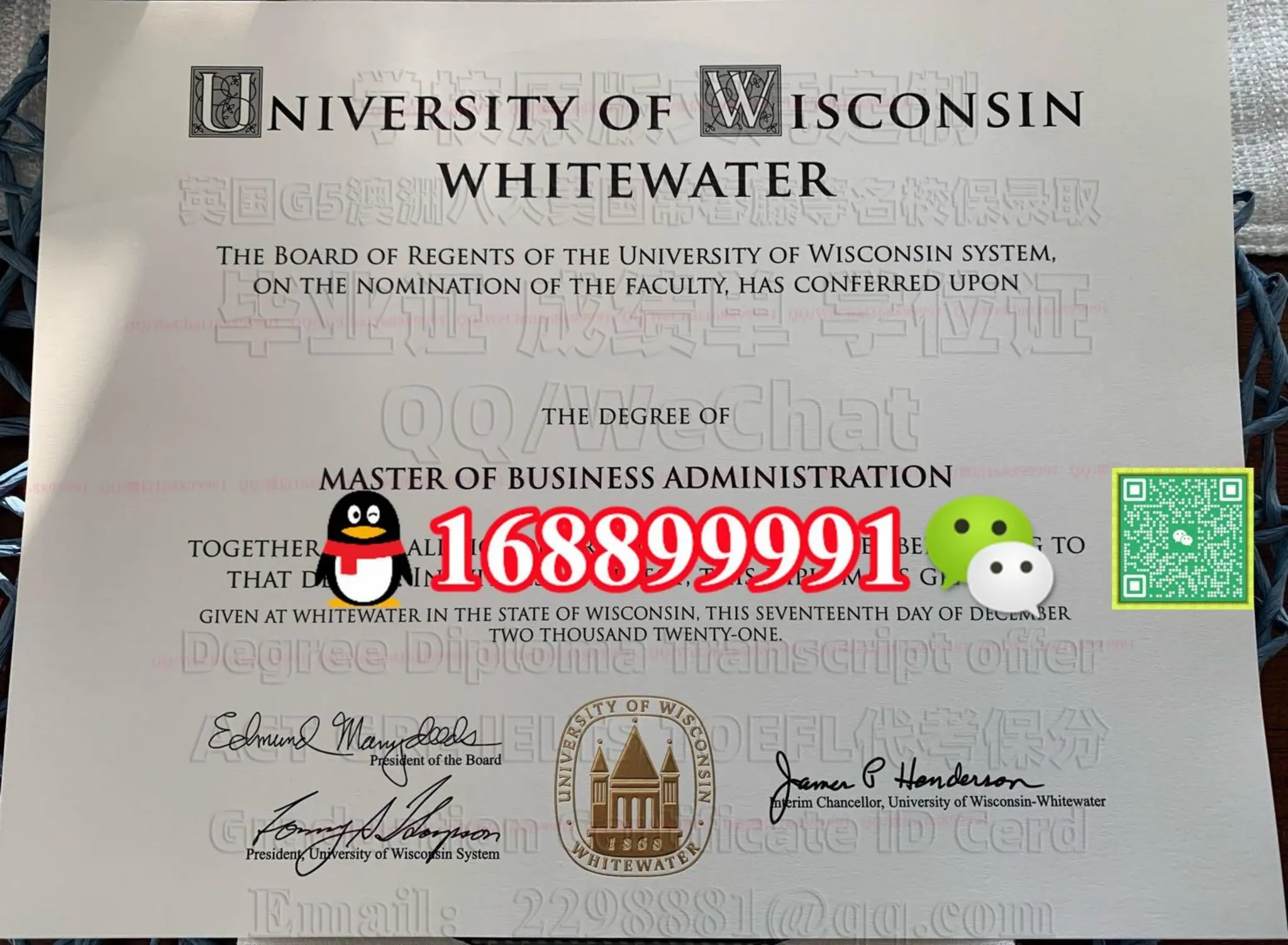 University of Wisconsin-Whitewater degree offer diploma Transcript | PDF