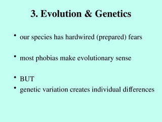 Project on phobia and types of phobia and it's factors | PPT