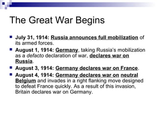 29 2 europe plunges-into_war | PPT