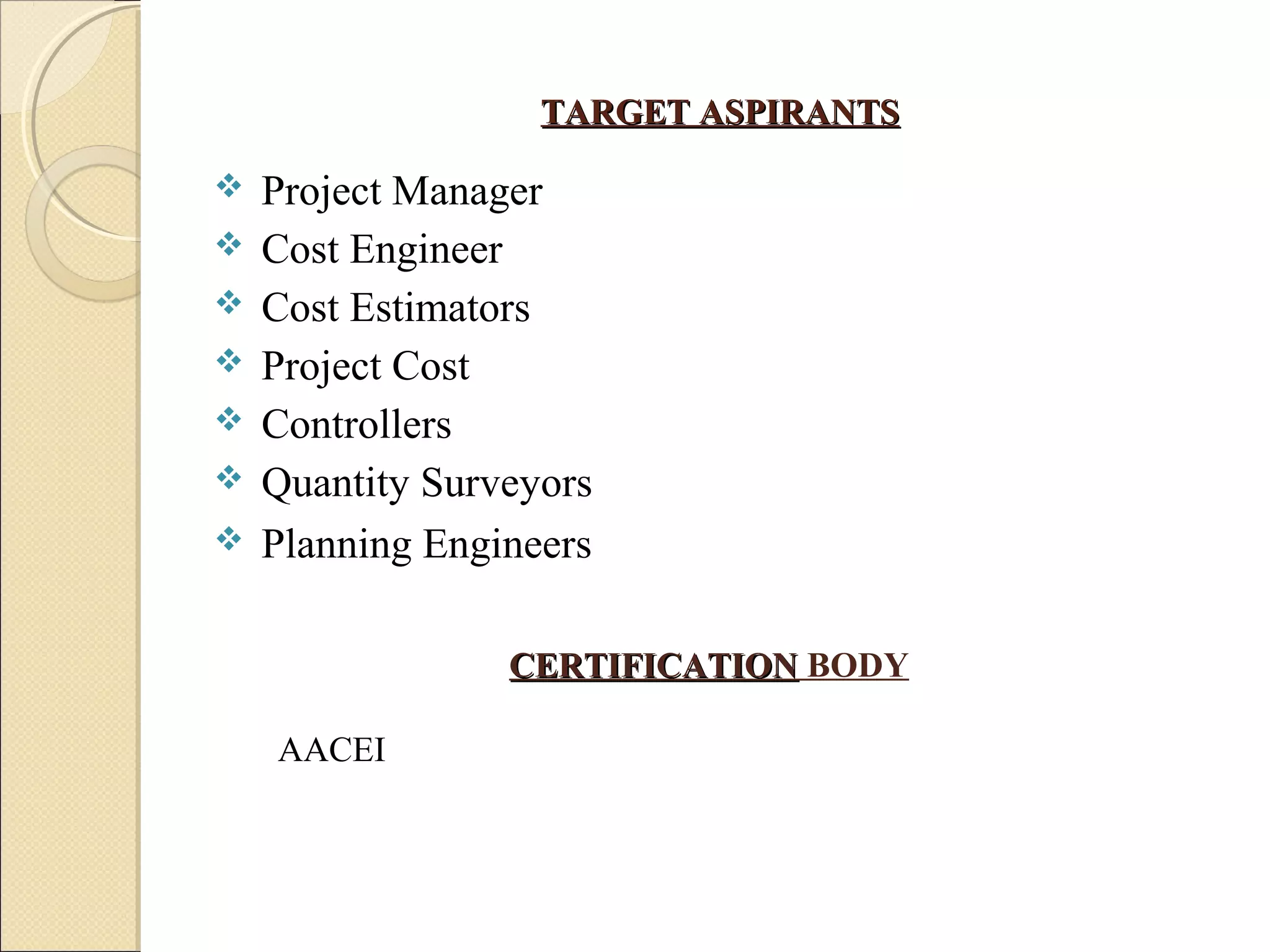 COST ENGINEERING TRAINING | PPT