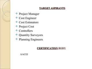 COST ENGINEERING TRAINING | PPT