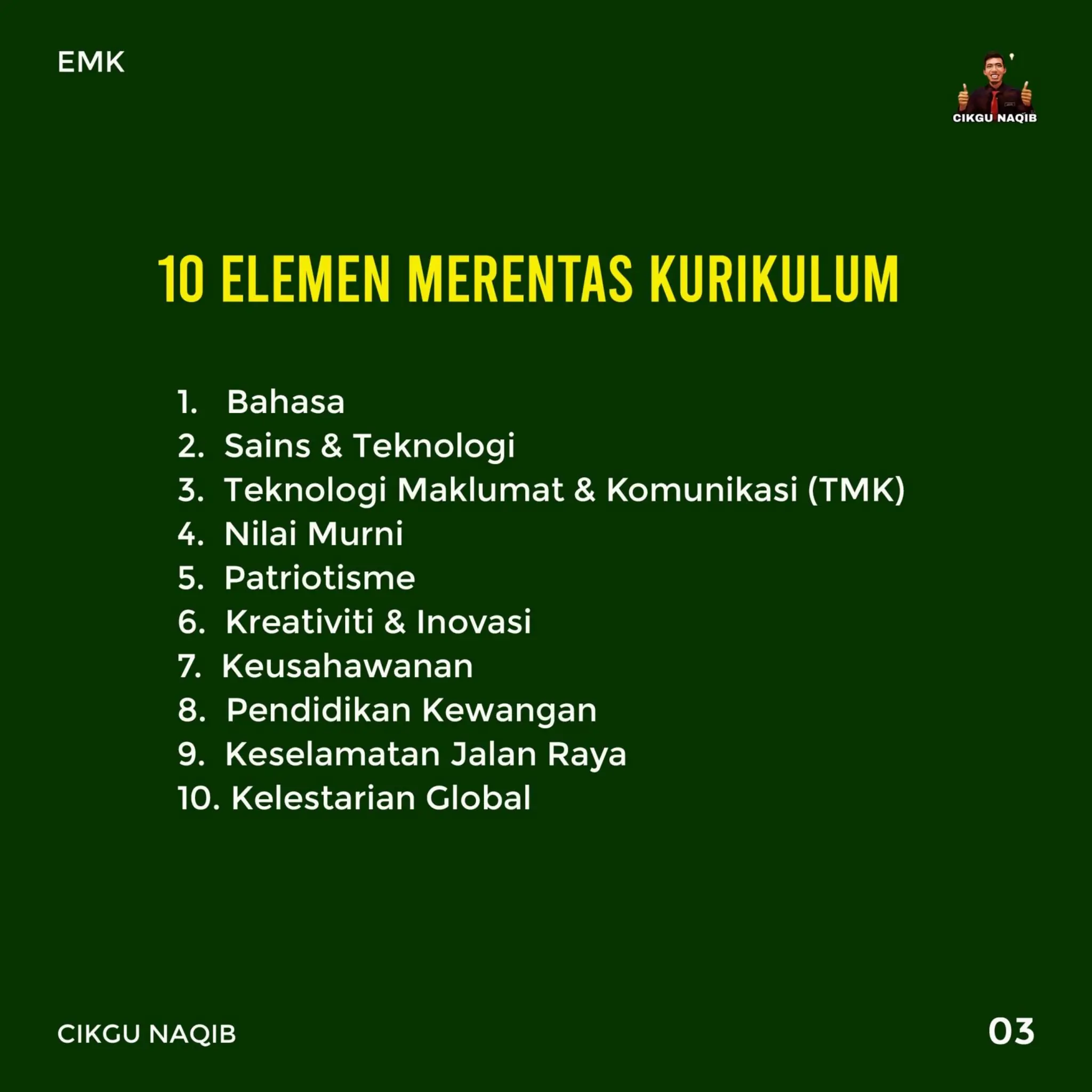 EMK (Elemen Merentas Kurikulum) | PDF