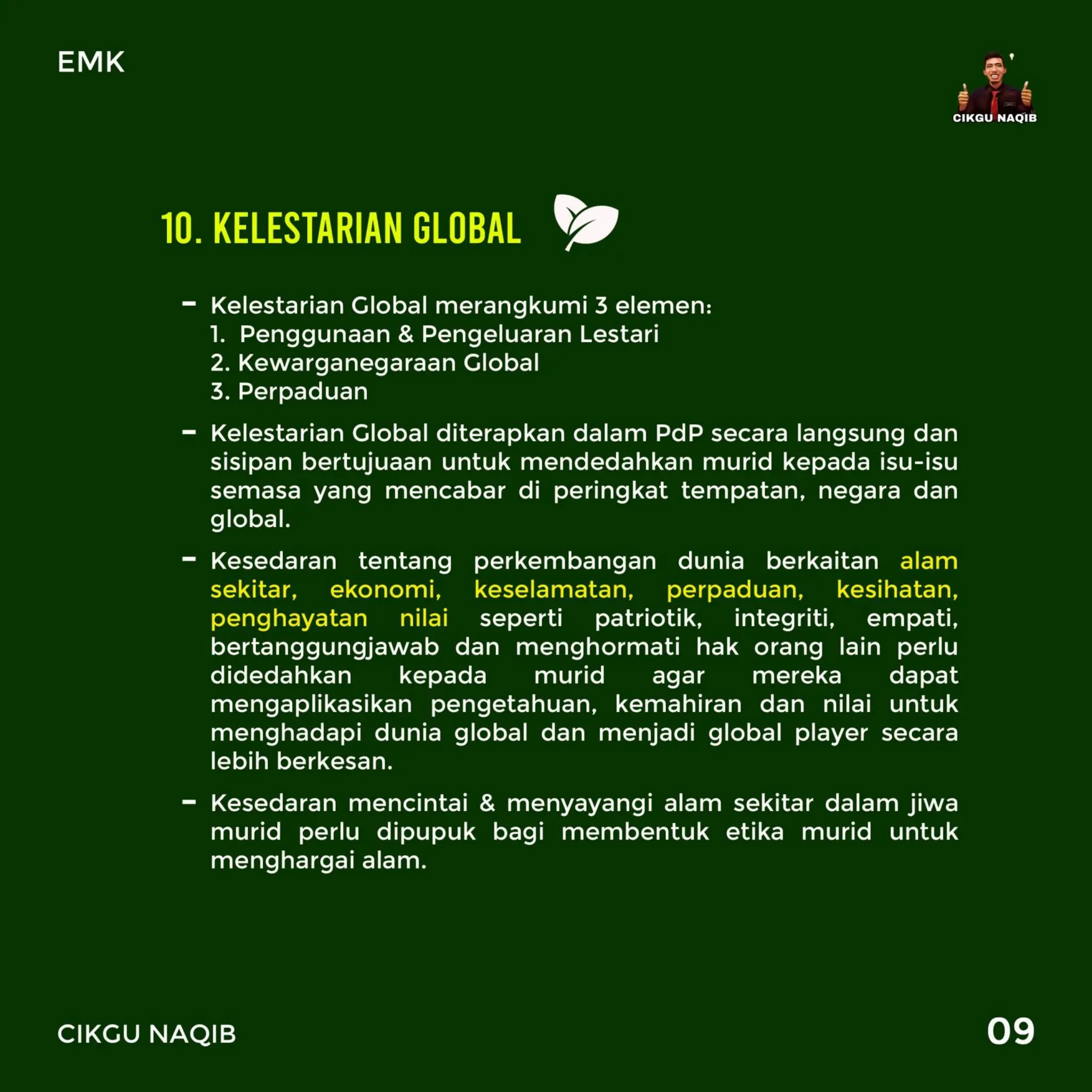 EMK (Elemen Merentas Kurikulum) | PDF