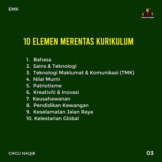 EMK (Elemen Merentas Kurikulum) | PDF