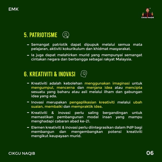 EMK (Elemen Merentas Kurikulum) | PDF