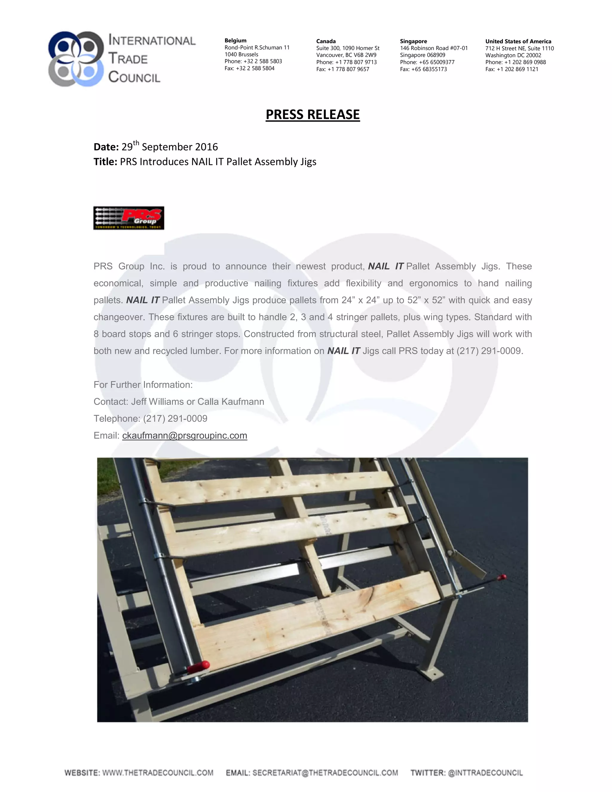 PRS Introduces NAIL IT Pallet Assembly Jigs | PDF