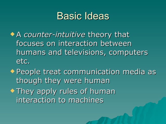 The Media Equation | PPT