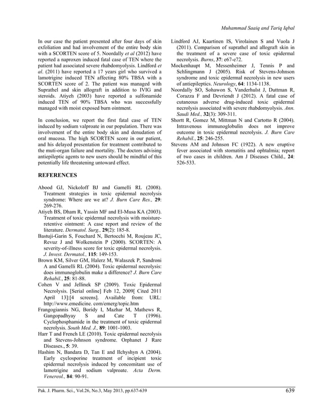 Toxic epidermal necrolysis | PDF
