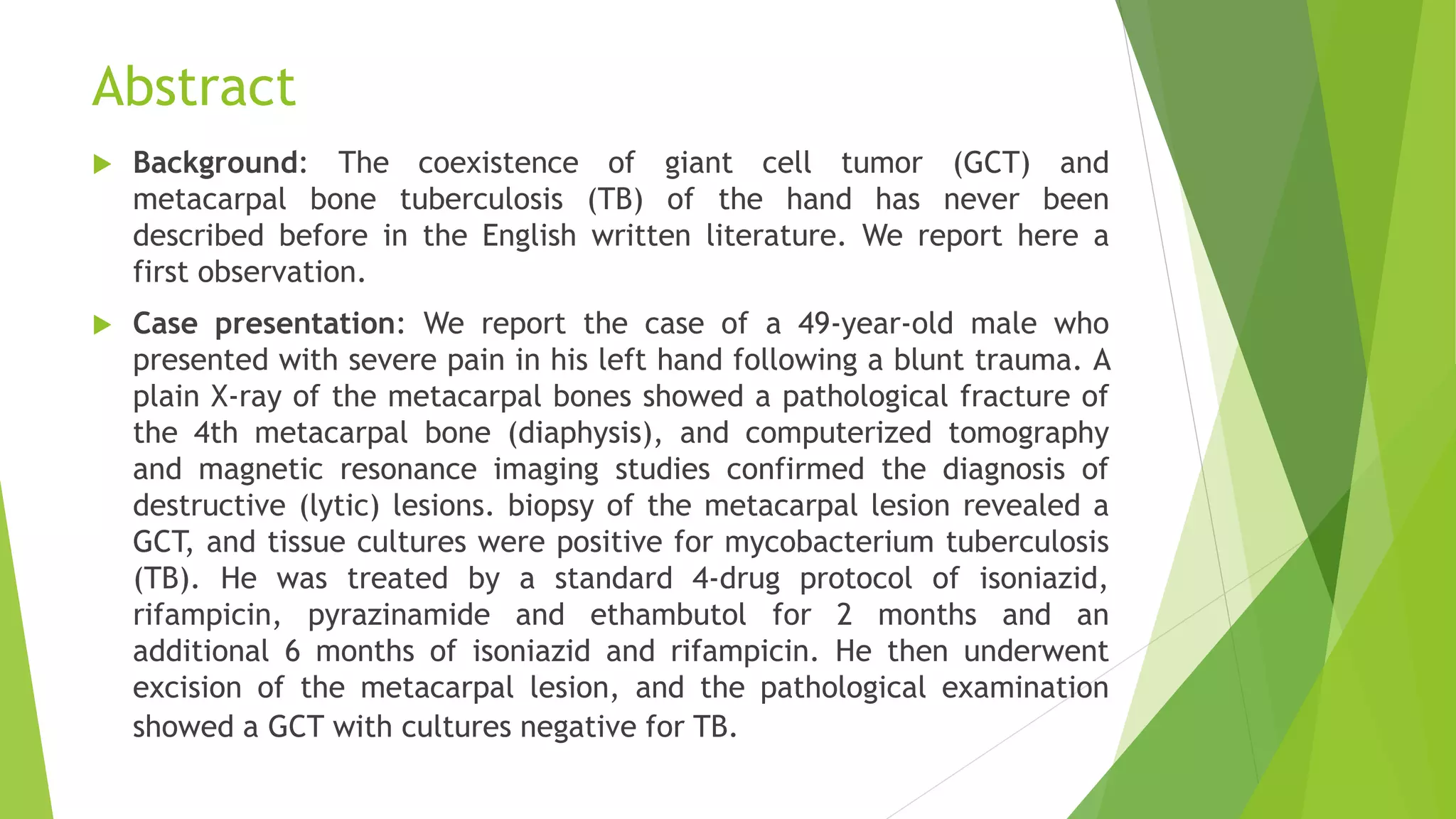 unusual-coexistence-of-giant-cell-tumor-and-small-bone-tuberculosis-of ...