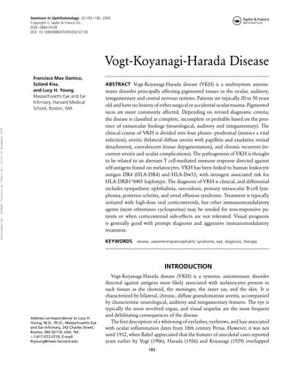Vogt-Koyanagi-Harada Disease | PDF