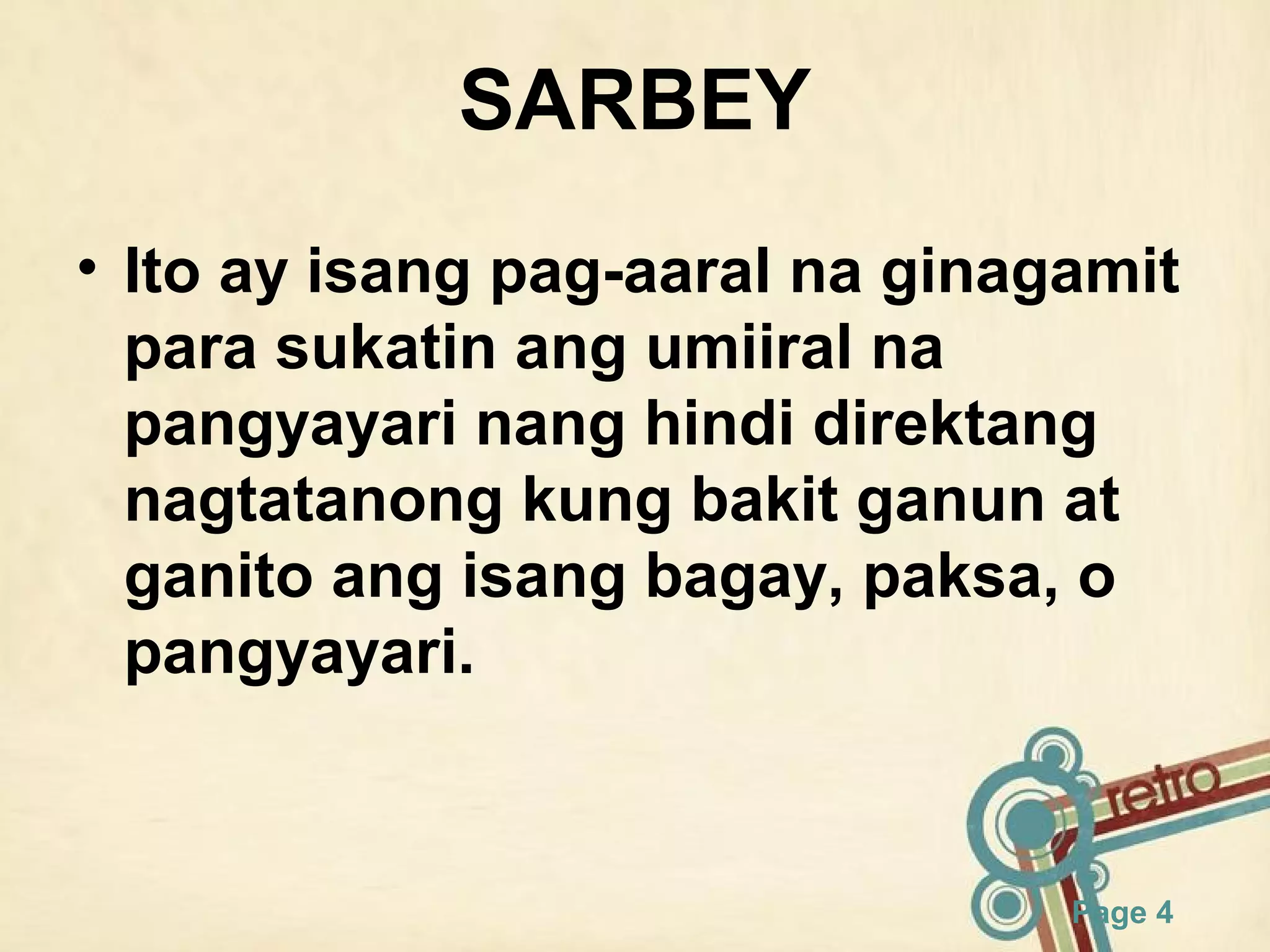 Pagsasagawa ng Sarbey | PPT
