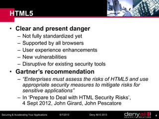 CTO Talk: HTML5, a clear and present danger | PPT