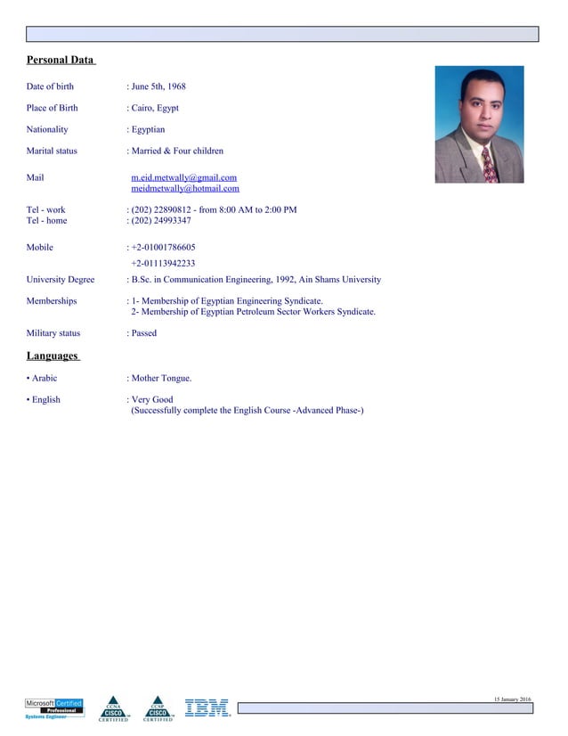 CV - 11-01-2016 | PDF