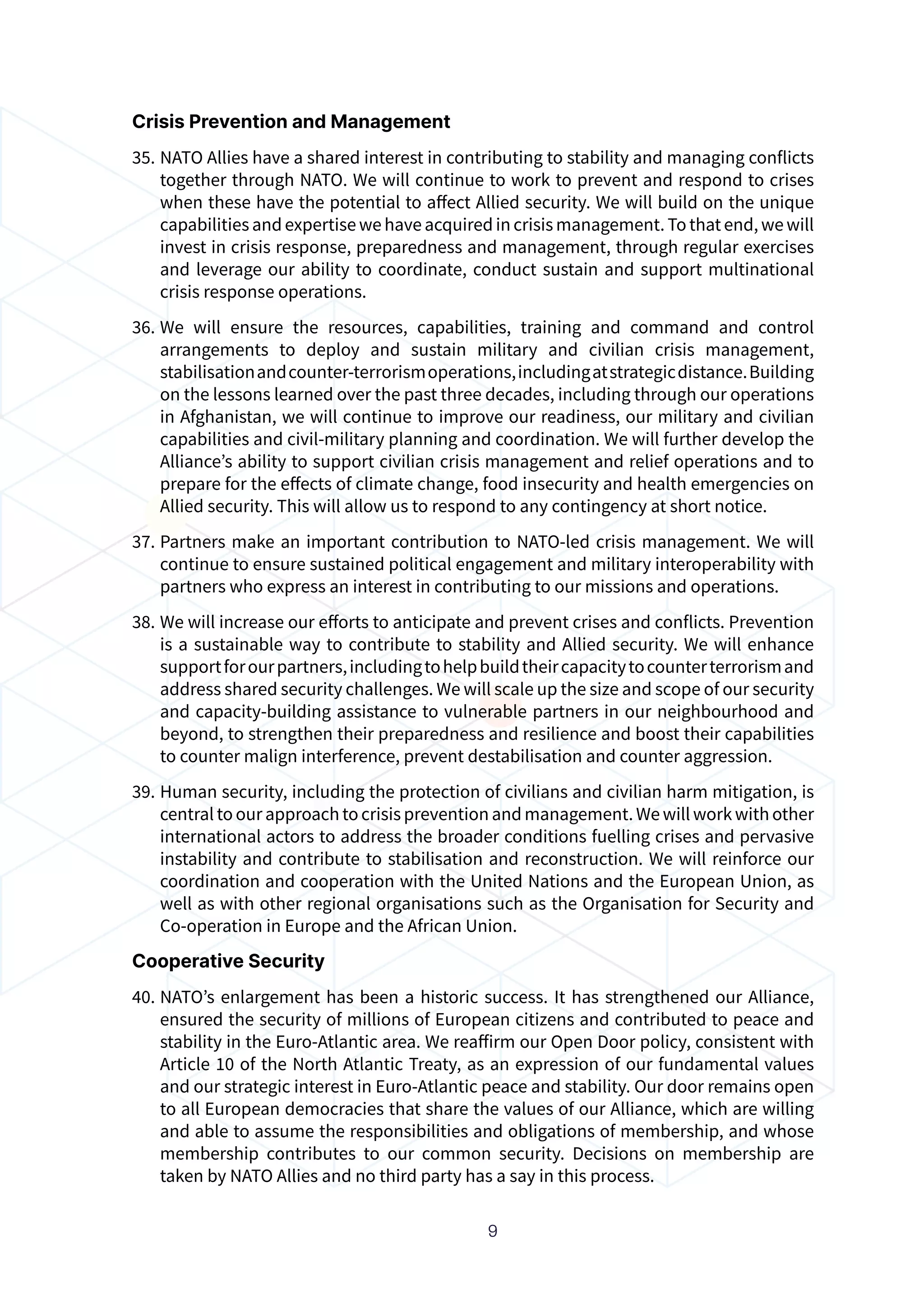 NATO 2022 Strategic Concept | PDF