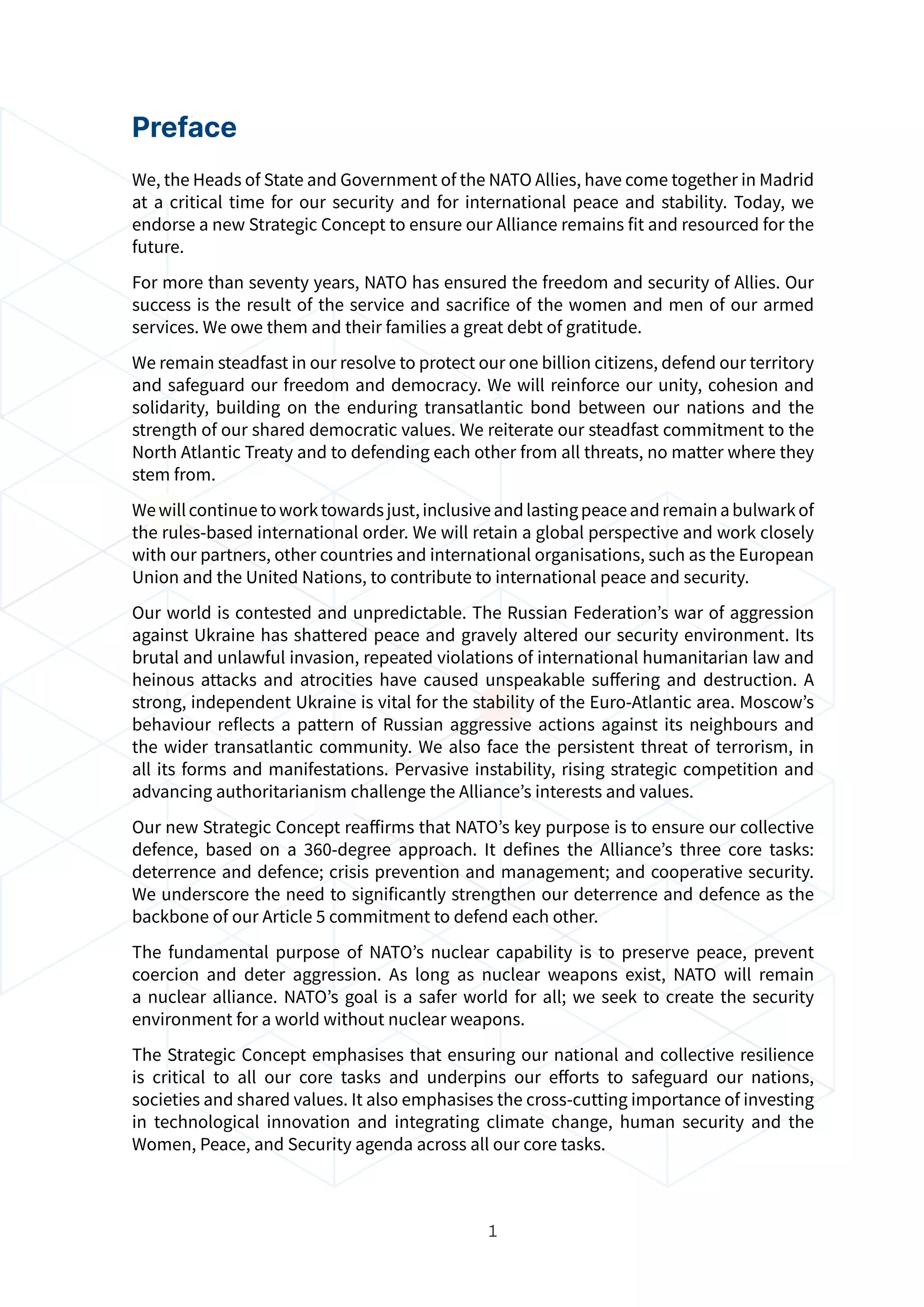 NATO 2022 Strategic Concept | PDF