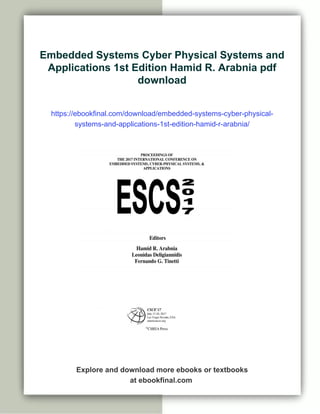 Embedded Systems Cyber Physical Systems and Applications 1st Edition Hamid R. Arabnia | PDF