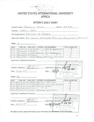 MINISTRY OF FINANCE INTERNSHIP JOURNAL | PDF