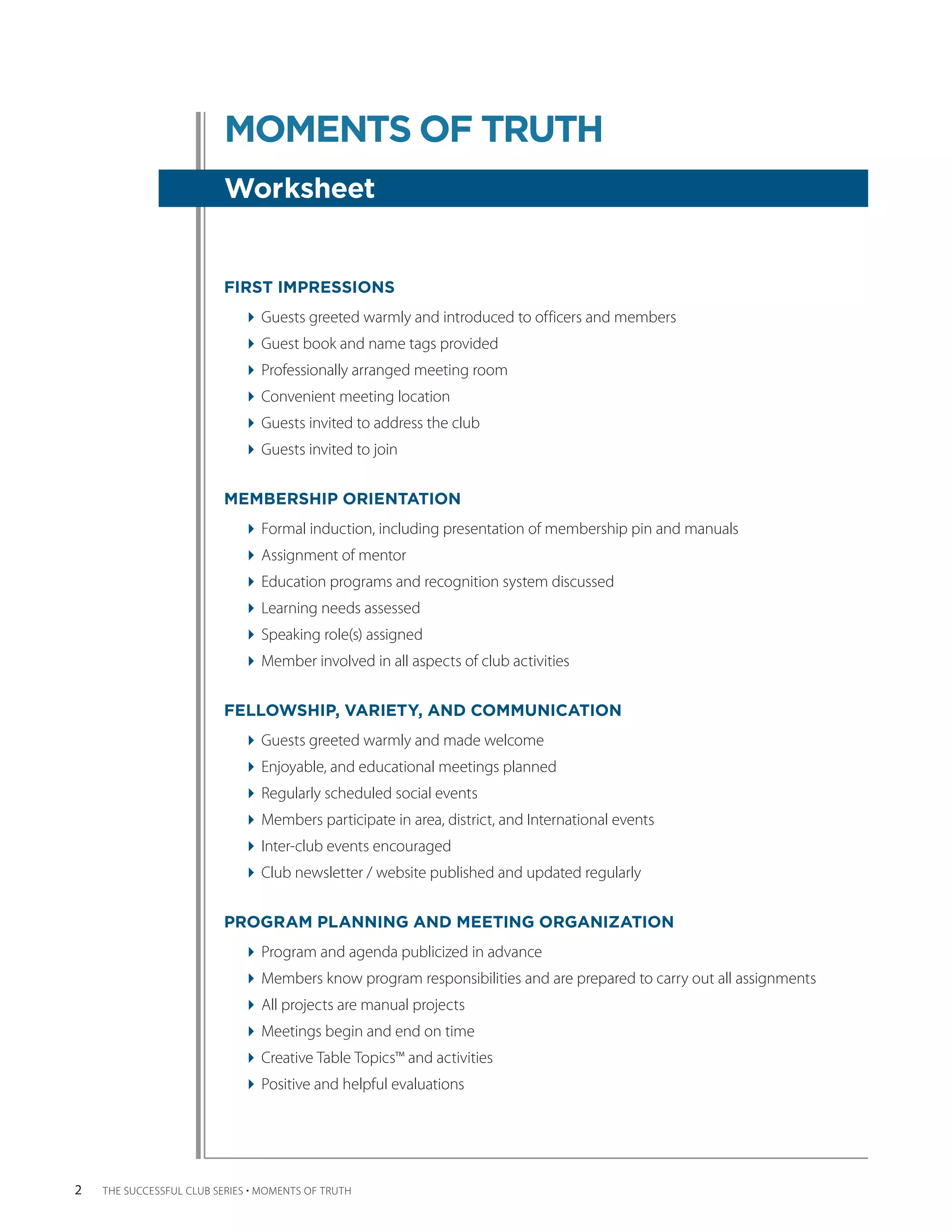 Moments of Truth Handout | PDF