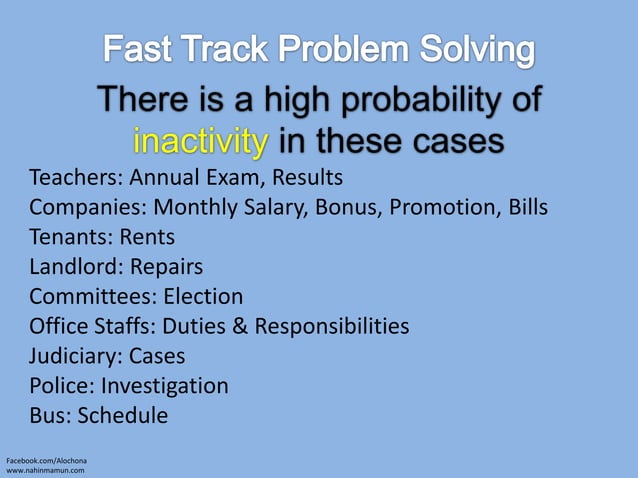 Fast Track Problem Solving in Bangladesh | PPT