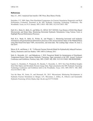 Hydraulic Fracturing Stimulation Monitoring with Distributed Fiber Optic Sensing and ...