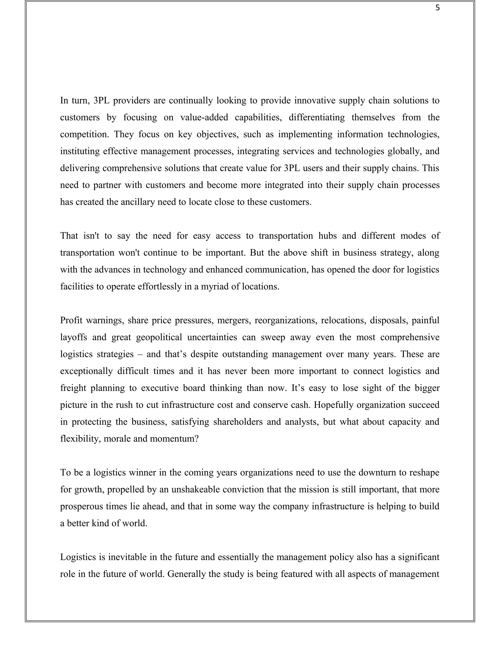 Logistics-project-report | DOC