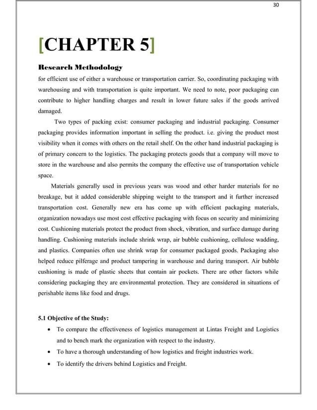 Logistics-project-report | DOC | Logistics and Transportation Industry ...