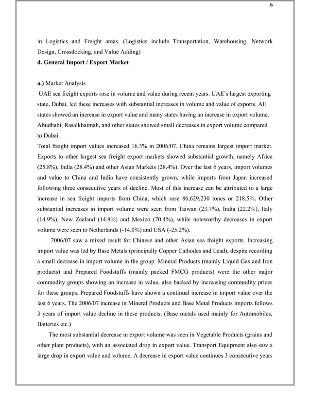 Logistics-project-report | DOC | Logistics and Transportation Industry ...