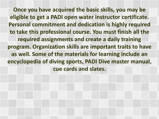 Finding Good Scuba Training Atlanta | PPT