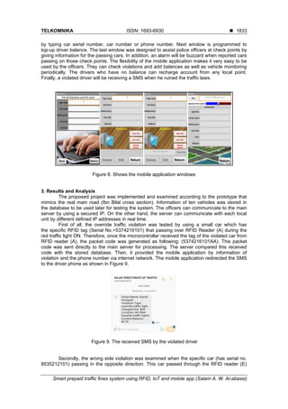Smart prepaid traffic fines system using RFID, IoT and mobile app | PDF | Business | Business ...