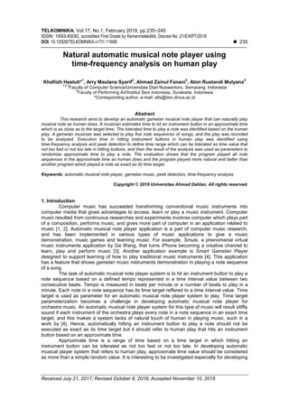 Natural automatic musical note player using time-frequency analysis on ...